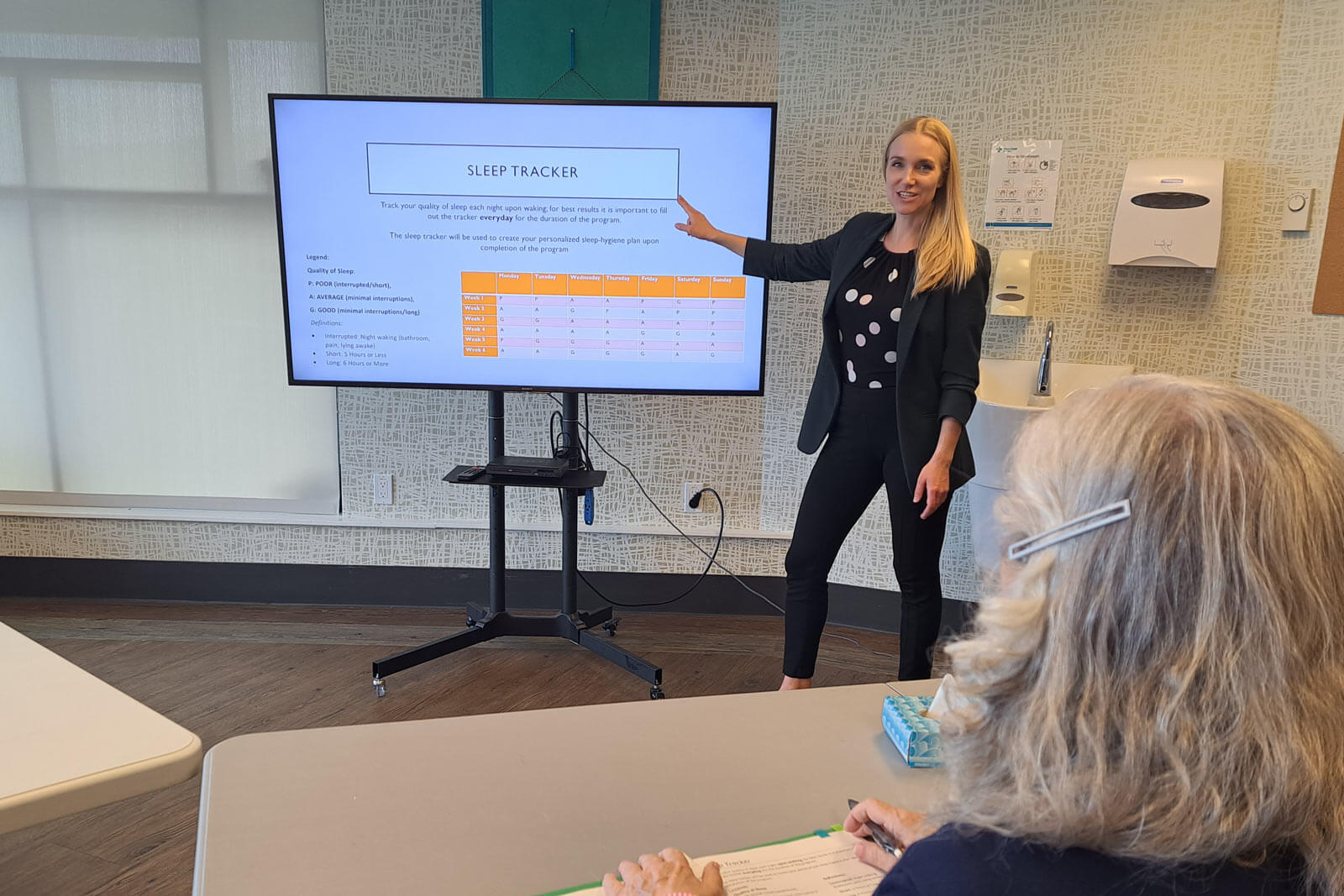 St. Teresa Place residents learn how to improve their sleep